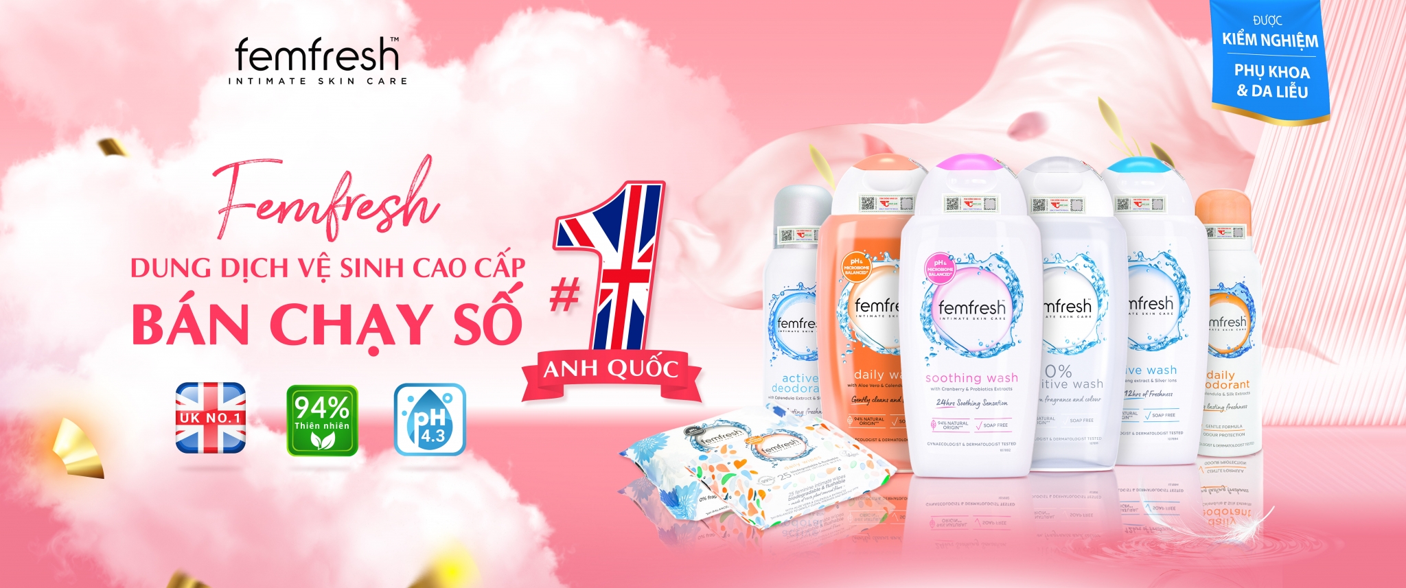 Độc quyền thương hiệu Femfresh số 1 UK